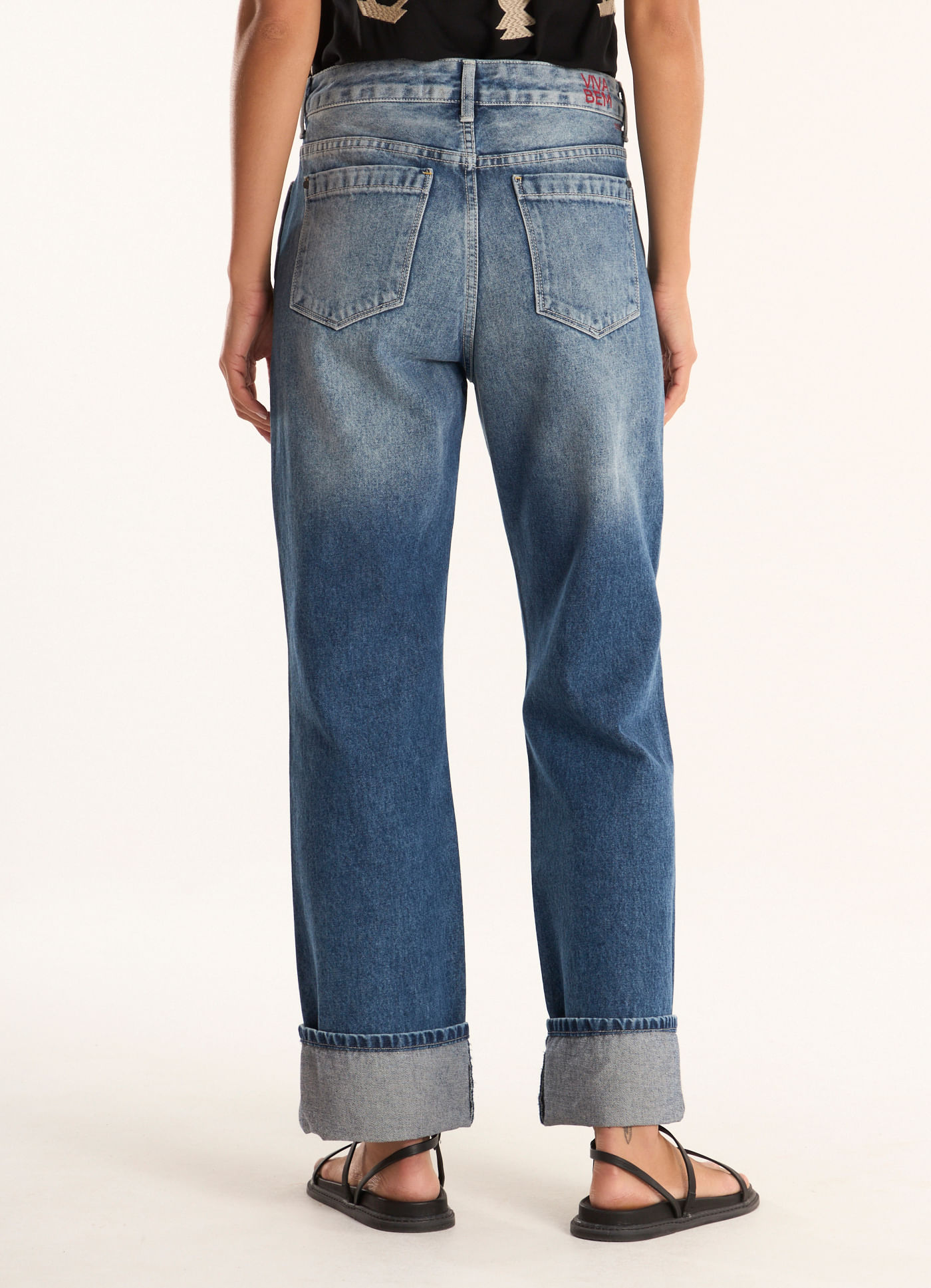 Calça jeans reta viva bem jeans